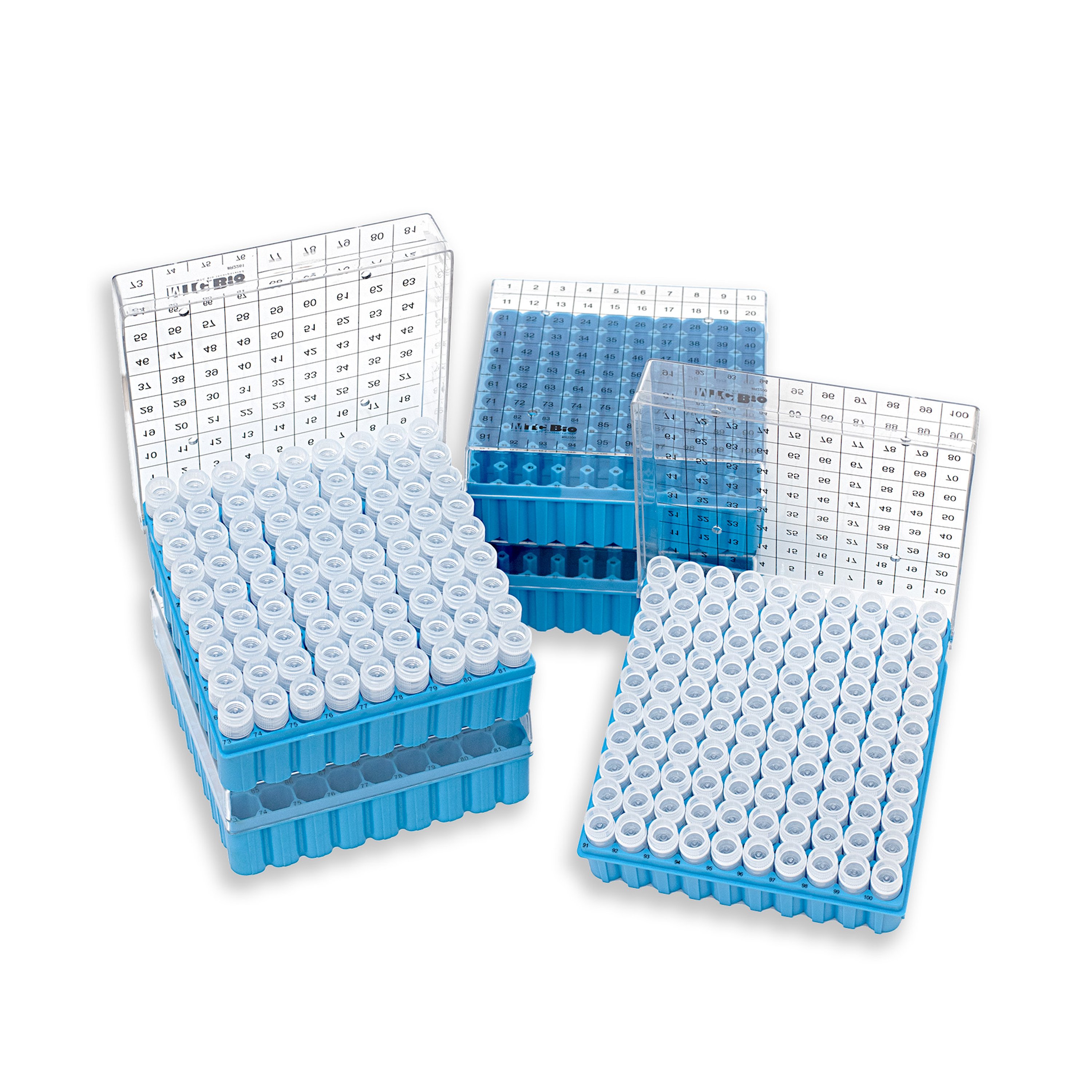 MTC Bio R2200 Cryo Storage Box with Clear Hinged Lid 100-Place
