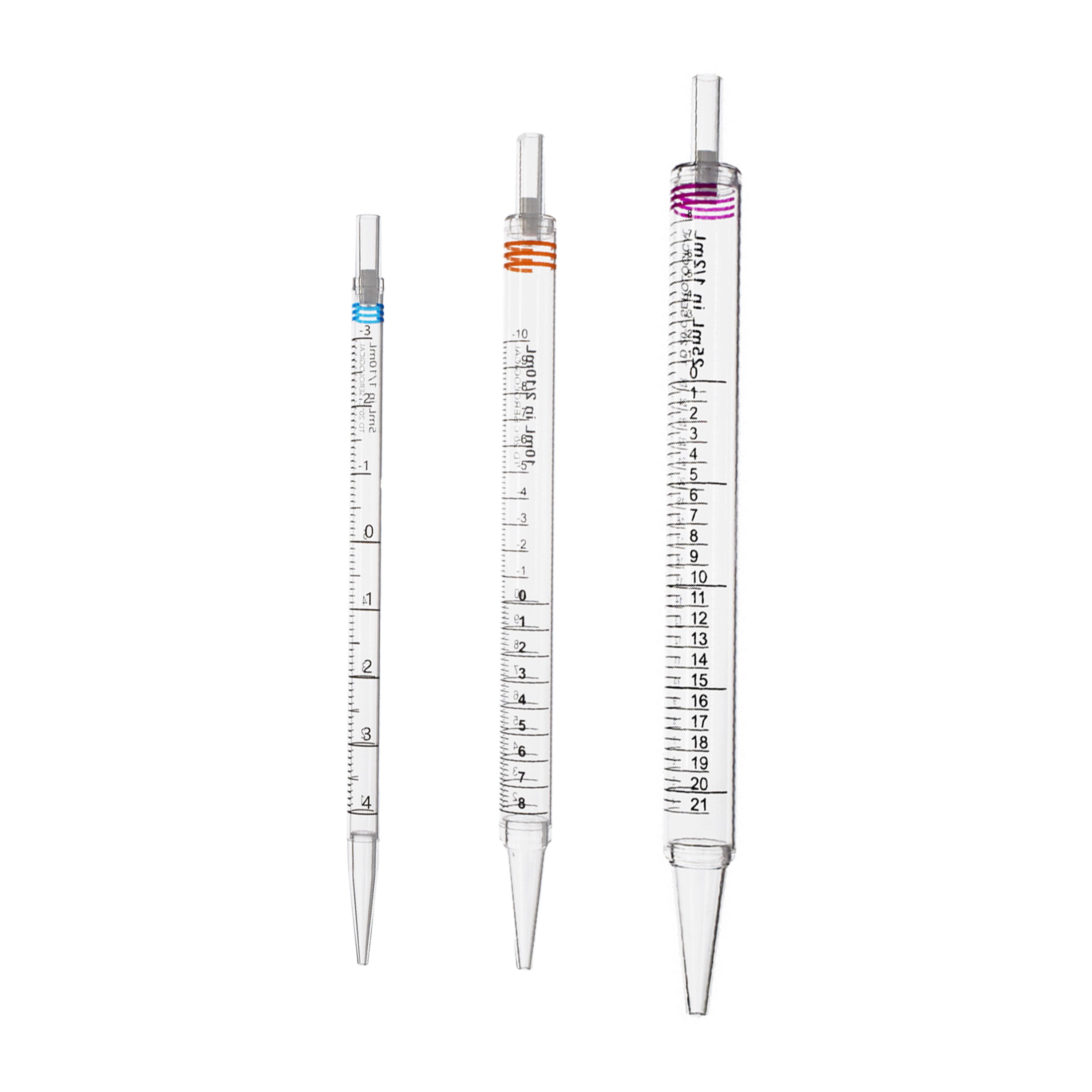 Short Serological Pipette, Sterile, Graduated, Color Coded