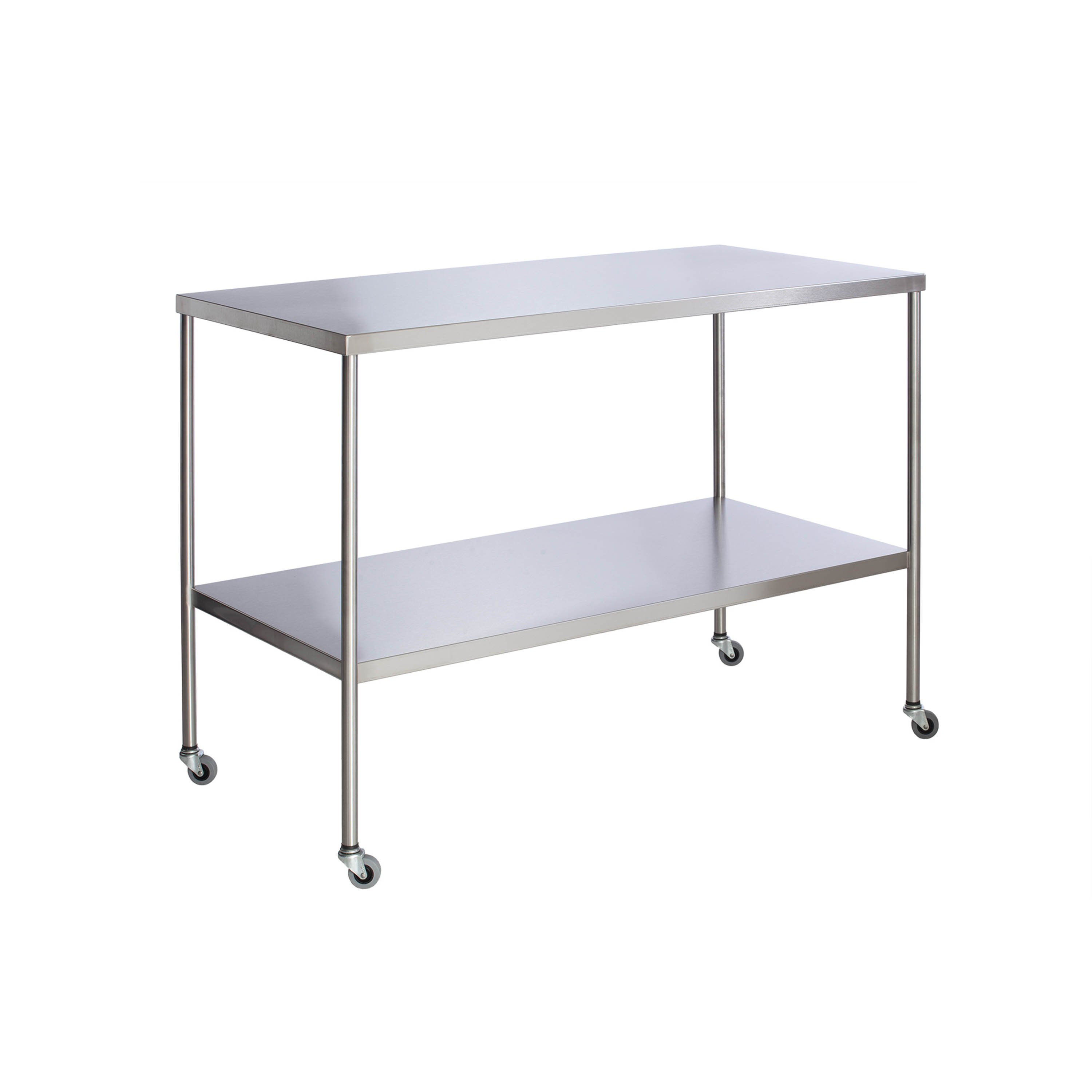 UMF Medical Stainless Steel Instrument Table with Shelf