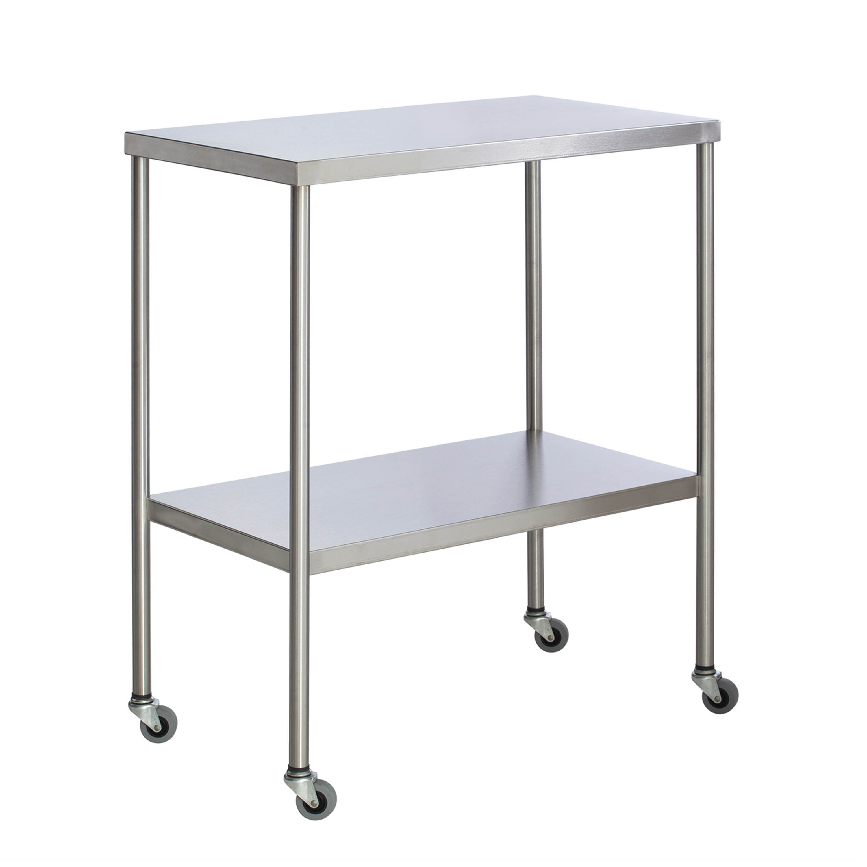 UMF Medical Stainless Steel Instrument Table with Shelf