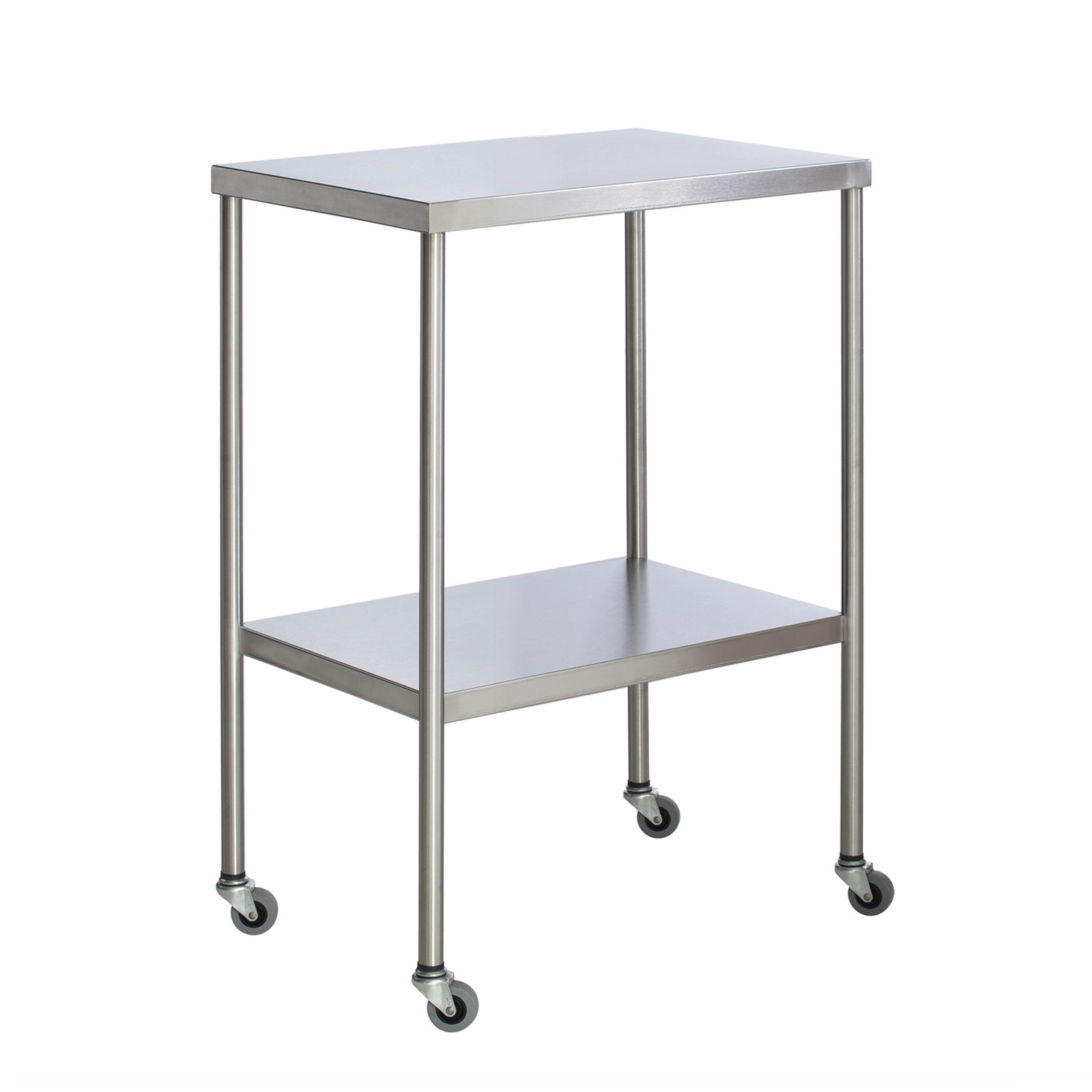 UMF Medical Stainless Steel Instrument Table with Shelf