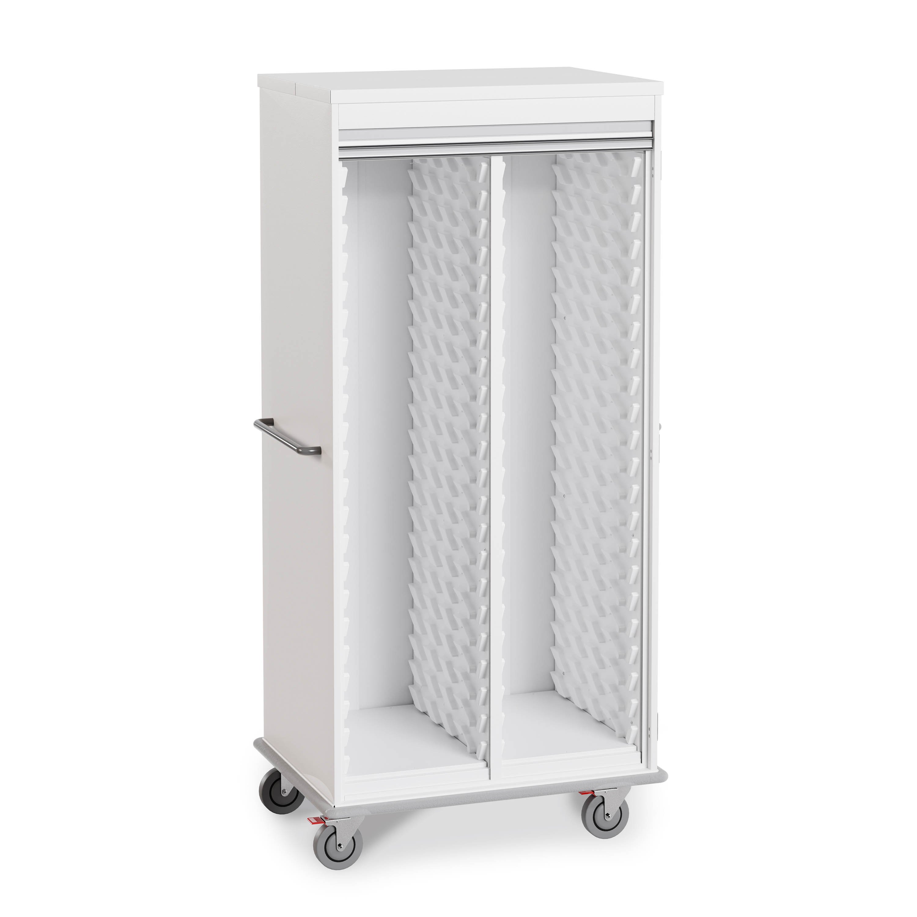 UM2652 Double Wide 2 Columns Tall Storage Cart Tambour Door