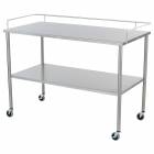 Welded Stainless Steel Instrument Table with Under-Shelf by MCM