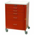 Harloff MPA3030B06 A-Series Aluminum Crash Cart 6 Drawer Breakaway Lock